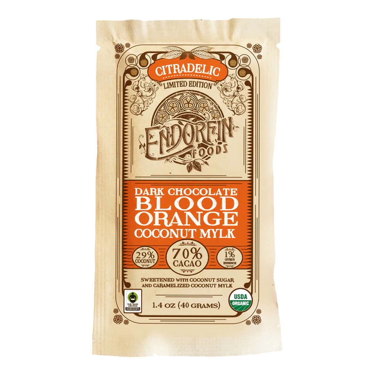 Endorfin Foods Citradelic Dark Chocolate Bar